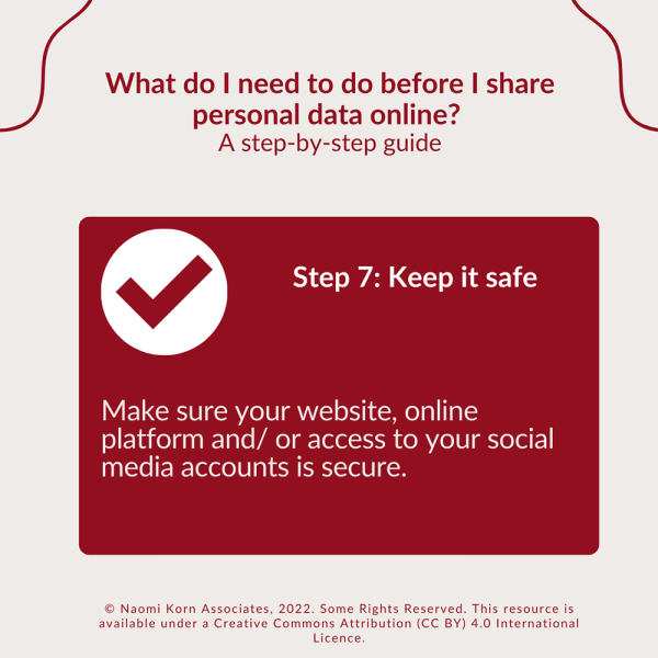 What do I need to do before I share personal data online? - CultureHive